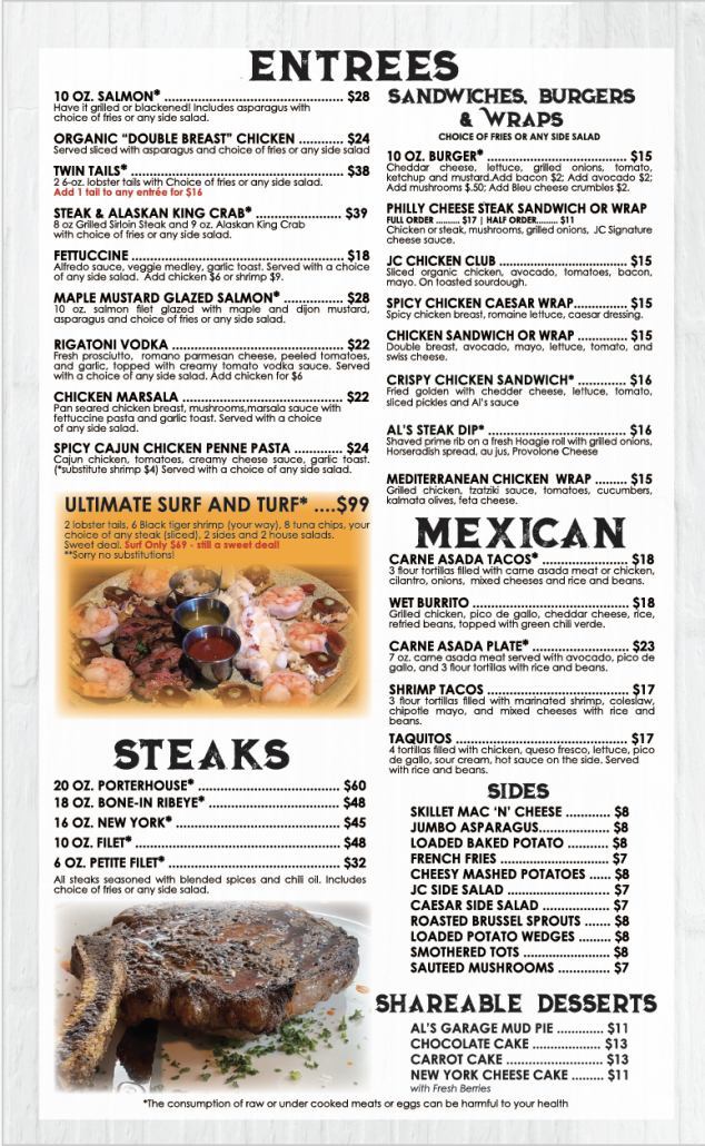 RUSTIC HOUSE SUMMERLIN SOUTH MENU – The Rustic House